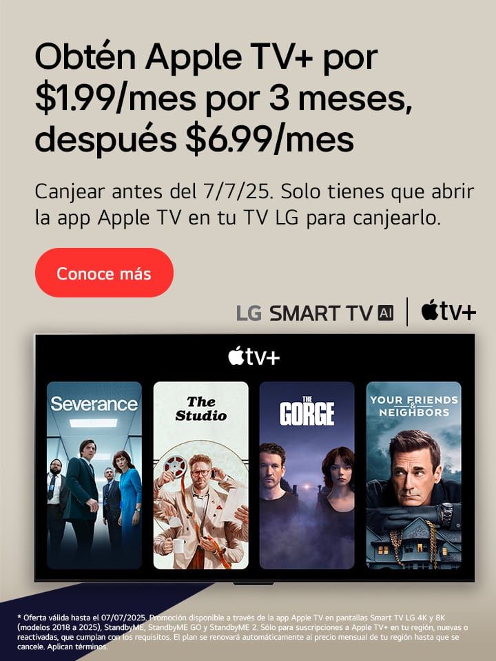 LG se une a Aapple TV+ para brindar una oferta única por tiempo ...